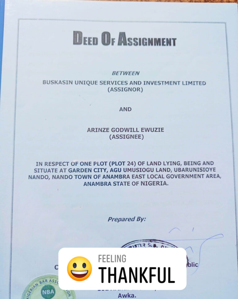 Land Documents and Titles In Nigeria And Their Meanings - Nzepro